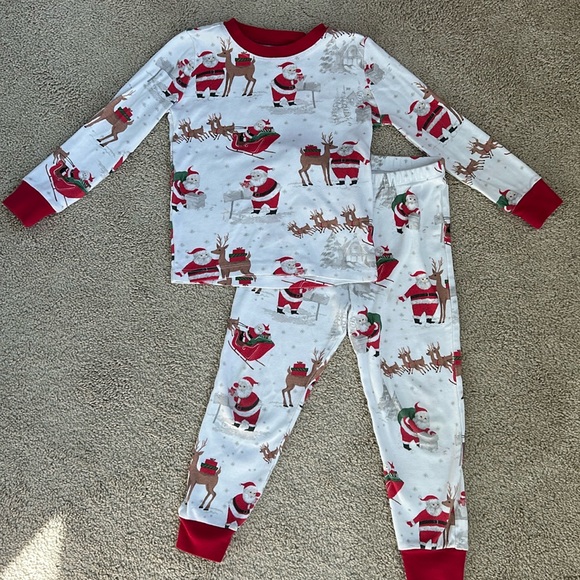 Pottery Barn Kids | Pajamas | Pottery Barn Kids Heritage White Santa ...